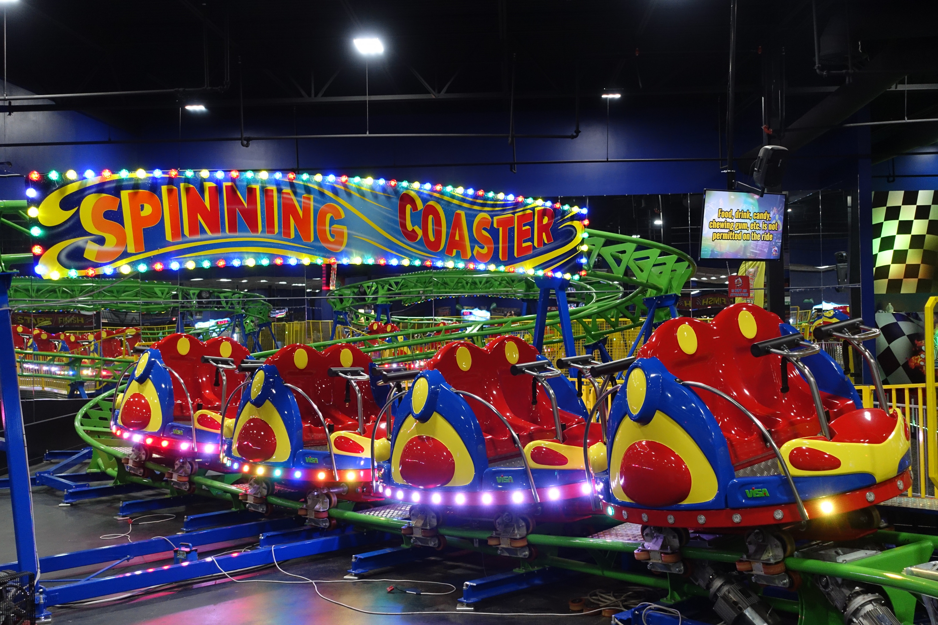 Roller Coaster Incredible Pizza Memphis IX Indoor Amusement Park In